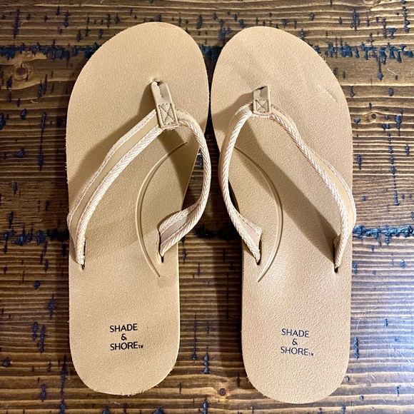 Shade & Shore | Shoes | New Shade Shore Tan Flip Flops | Poshmark
